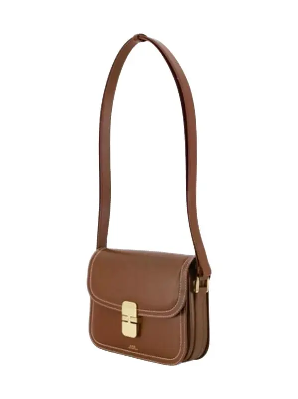 A.p.c. Grace Leather Crossbody Bag - Brown