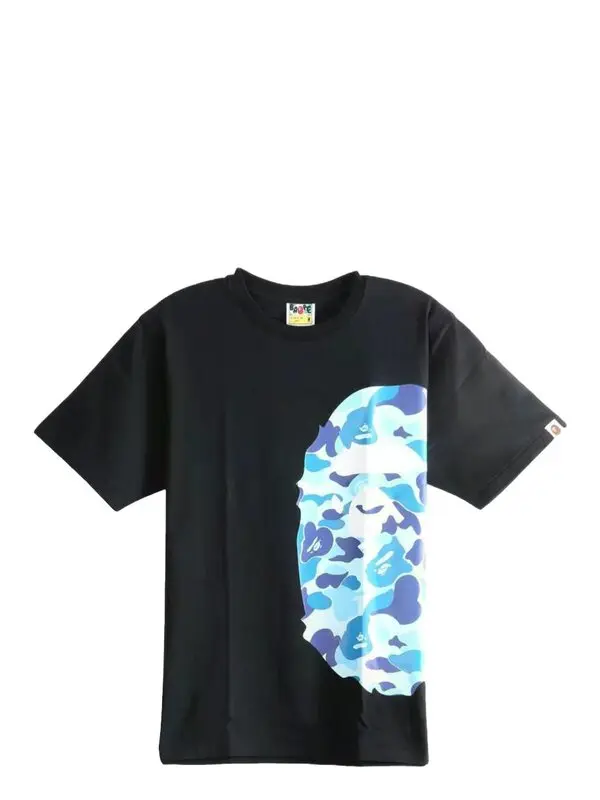 A BATHING APE Camo-print Logo-patch T-shirt - Black