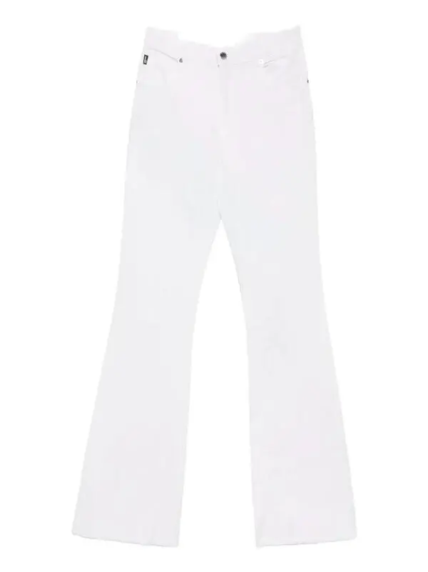 Moschino Raw-cut Hem Flared Jeans - White
