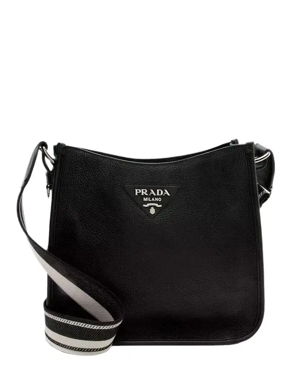 Prada Vitello Daino Shoulder Bag - Black