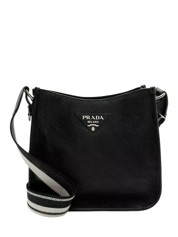 Prada Vitello Daino Shoulder Bag - Black