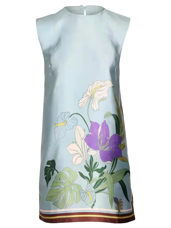 ALEMAIS Alemas Alfie Floral-print Mini Dress - Blue