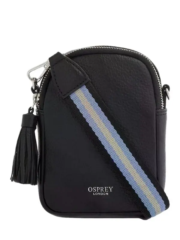 OSPREY London Stella Tassel Detail Phone Bag - Black