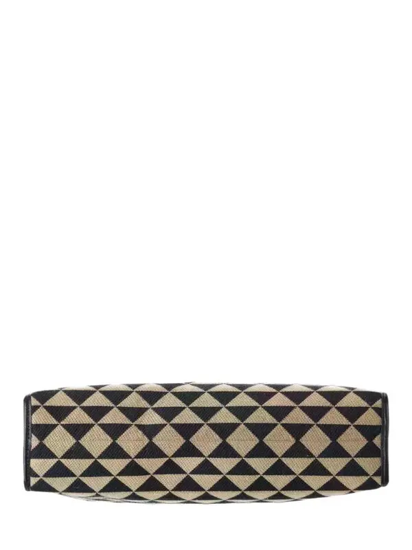 Prada Symbole Embroidered Tote Bag - Neutrals