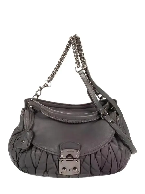 Miu Miu Coffer Matelassé Tote Bag - Grey