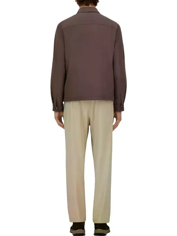 Herno Suede-effect Jacket - Brown