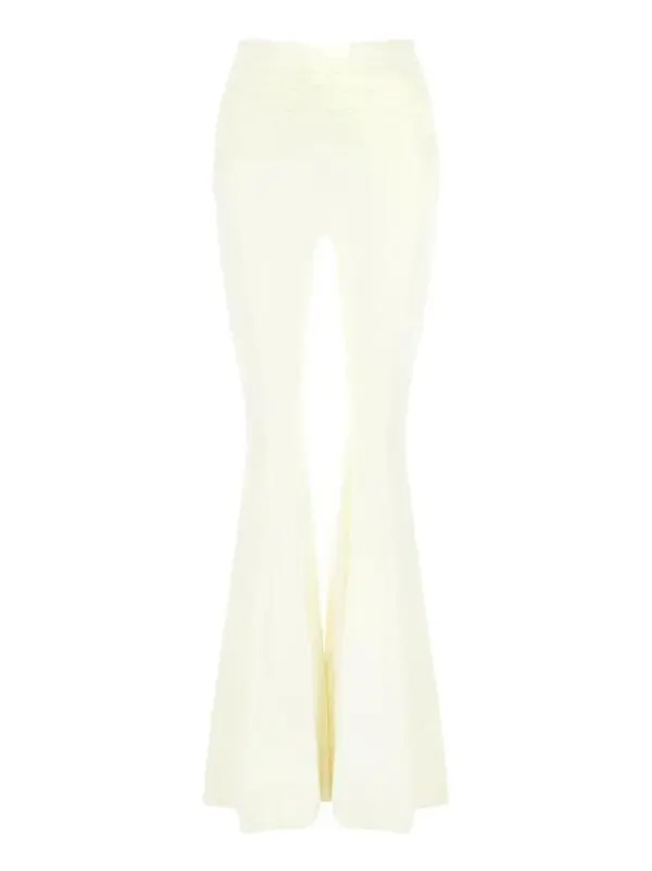 MAISON ANAMI Ruched Flared Trousers - Neutrals