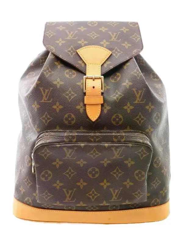 LOUIS VUITTON Montsouris Gm Monogram Canvas Backpack - Brown