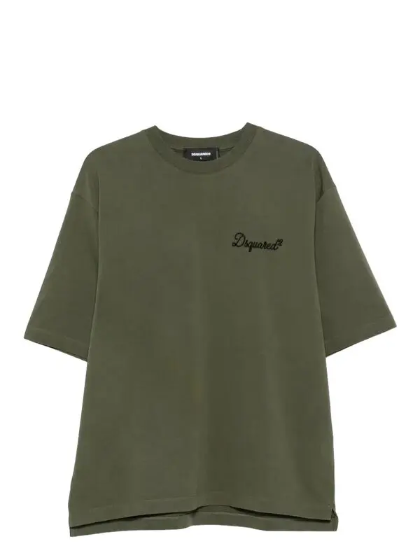 Dsquared2 Logo-embroidered T-shirt - Green