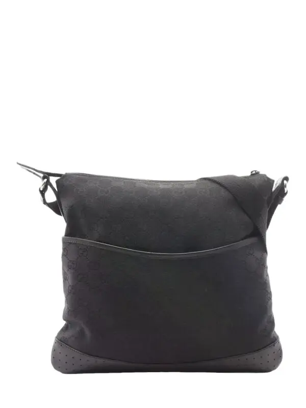 Gucci Gg Canvas Shoulder Bag - Black