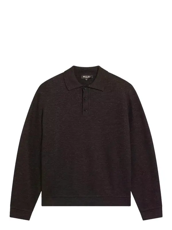 Loro Piana Button Polo Shirt - Brown