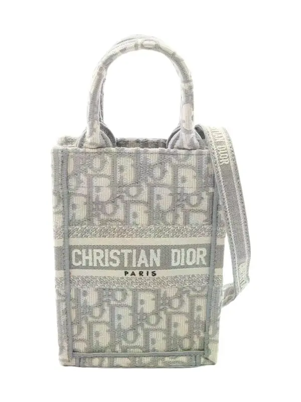 Dior 2000s Mini Book Tote Bag - Grey