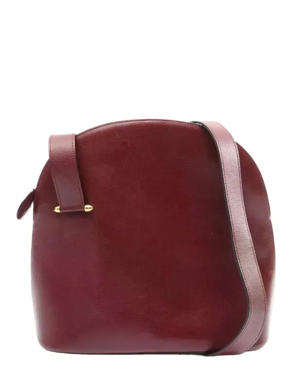 Cartier Burgundy Leather Shoulder Bag - Red