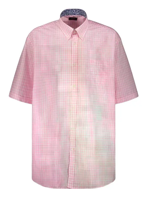 Paul & Shark Gingham-check Short-sleeve Shirt - Pink