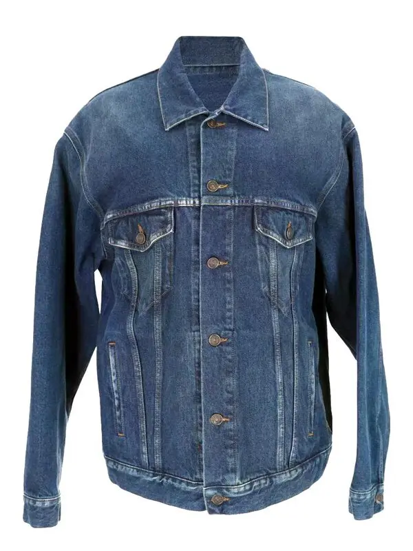 Balenciaga Embroidered-detail Jacket - Blue