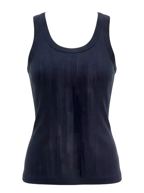 ODEEH Ribbed Knit Tank Top - Blue