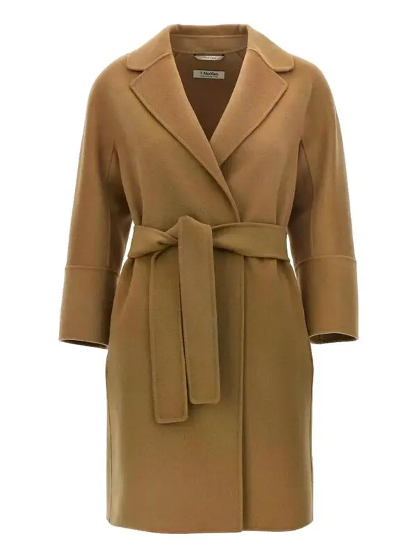 Max Mara Arona Belted Wool Coat - Neutrals