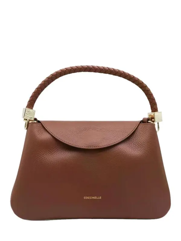 COCCINELLE Braided-handle Leather Shoulder Bag - Brown