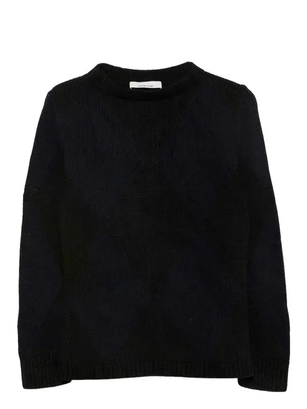Liviana Conti Ribbed Trim Knitted Sweater - Black