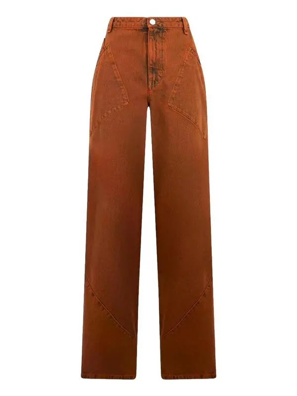 Alberta Ferretti Wide-leg Jeans - Orange