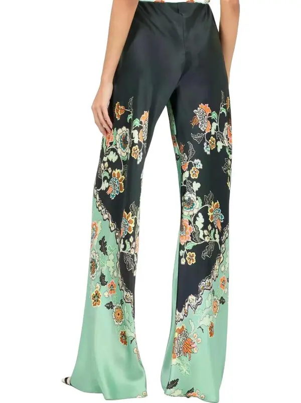 Roberto Cavalli Floral-print Drawstring Trousers - Black