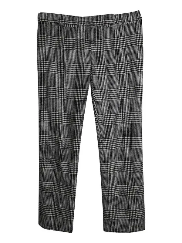 Alexander McQueen Houndstooth Wool Trousers - Black