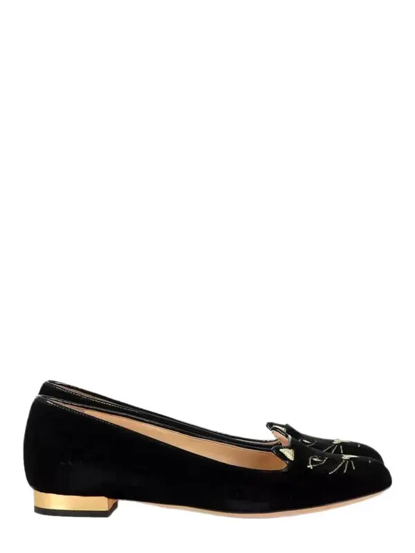 CHARLOTTE OLYMPIA Kitty Ballet Flats - Black