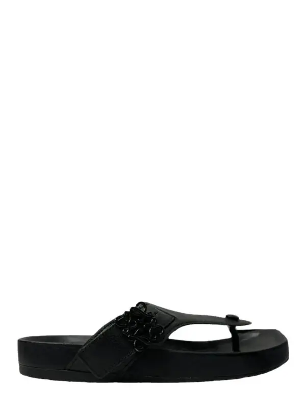 Loewe Ease Embellished Slippers - Black