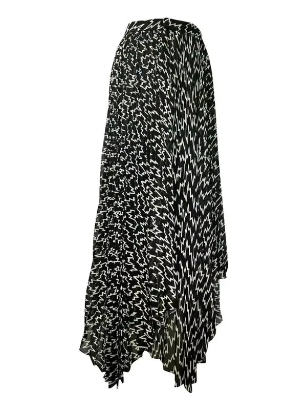 ISABEL MARANT VINTAGE Alena Asymmetric Pleated Skirt - Black