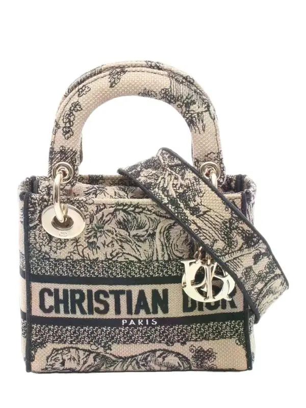 Dior 2000s Mini Lady D-lite Handbag - Neutrals
