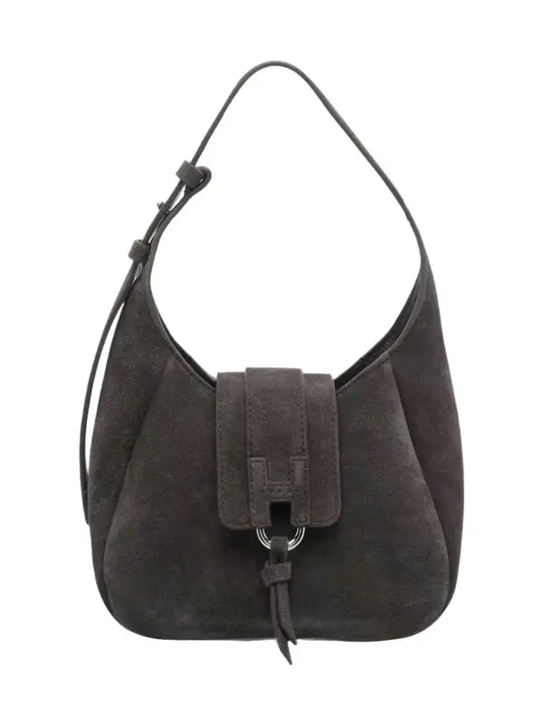 Hogan Suede Leather Shoulder Bag - Brown