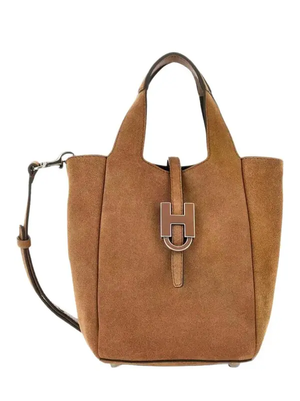 Hogan Mini Suede Tote Bag - Brown