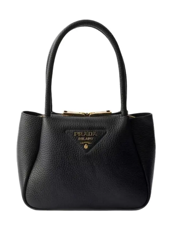 Prada Leather Mini Handbag - Black