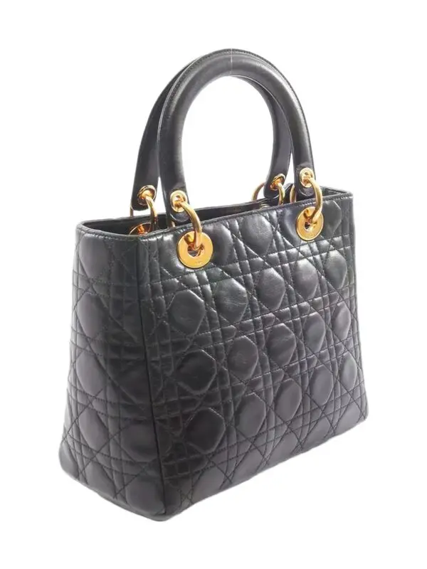 Dior 2000s Lady Cannage Handbag - Black
