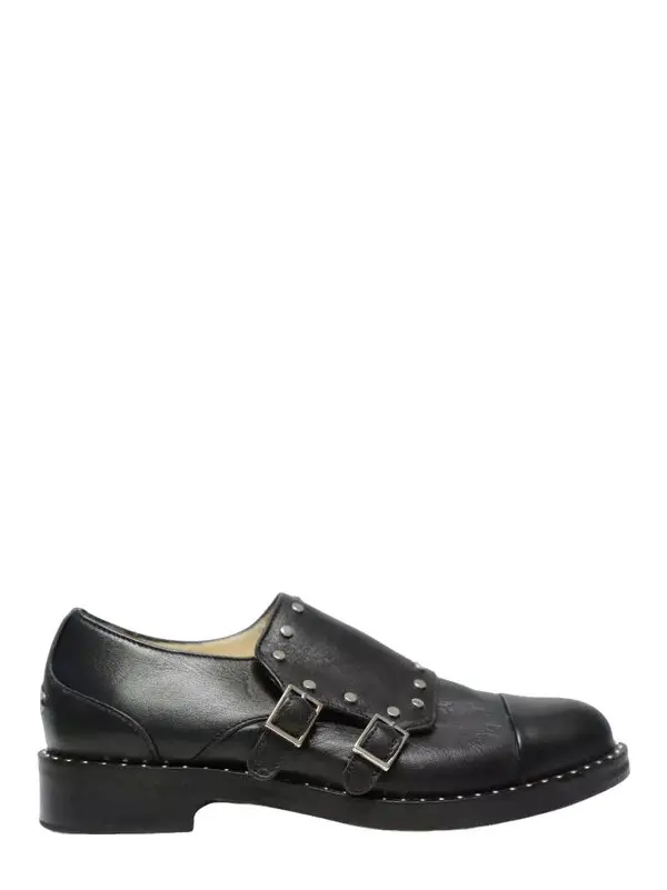 JIMMY CHOO Studded Monk Strap Shoes - Black