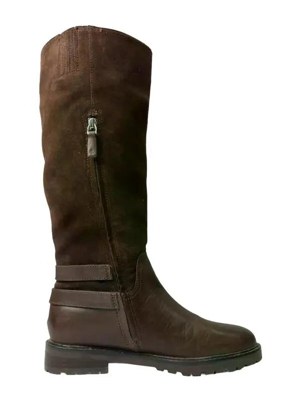 Ralph Lauren Buckled Leather And Suede Riding Boots - Brown
