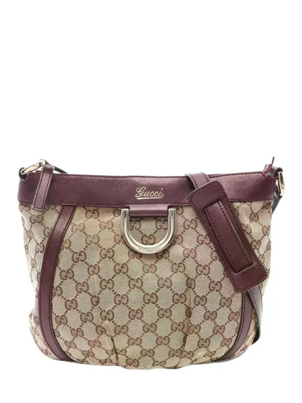 Gucci Beige Gg Monogram Canvas Shoulder Bag - Neutrals