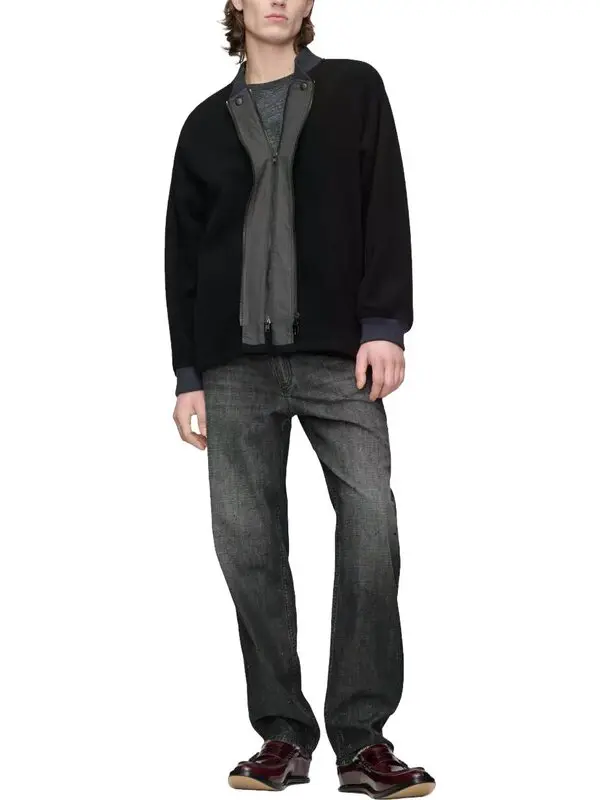 MAISON MARGIELA Double-zipper Raglan-sleeve Bomber Jacket - Black