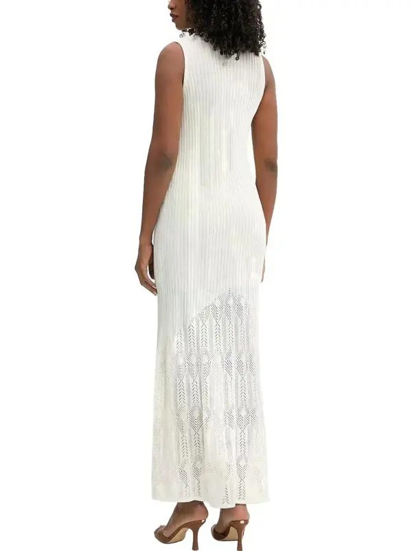 Liu Jo Pointelle Knit Maxi Dress - Neutrals