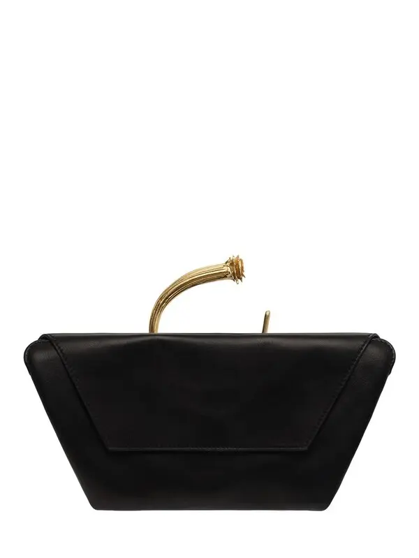 Magda Butrym Leather Bracelet Bag - Black