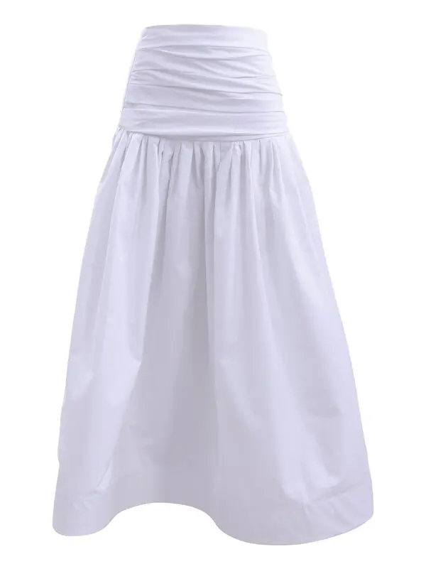 FRANCESCA MIRANDA Echo Cotton Maxi Skirt - White