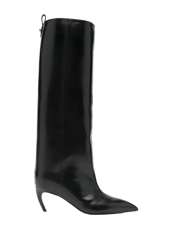 Attico Leather "lea" Boots - Black