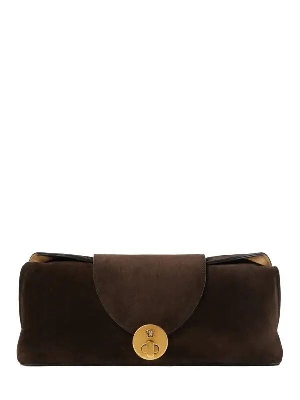 Versace Calf Leather Clutch - Brown