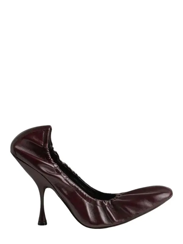 Phoebe Philo Pucker" Calf Leather Pumps - Red