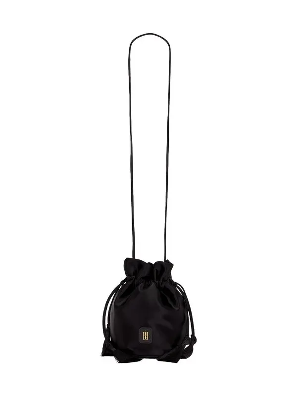 BY MALENE BIRGER Landinna Bucket Bag In Satin With Tassel Details - Black