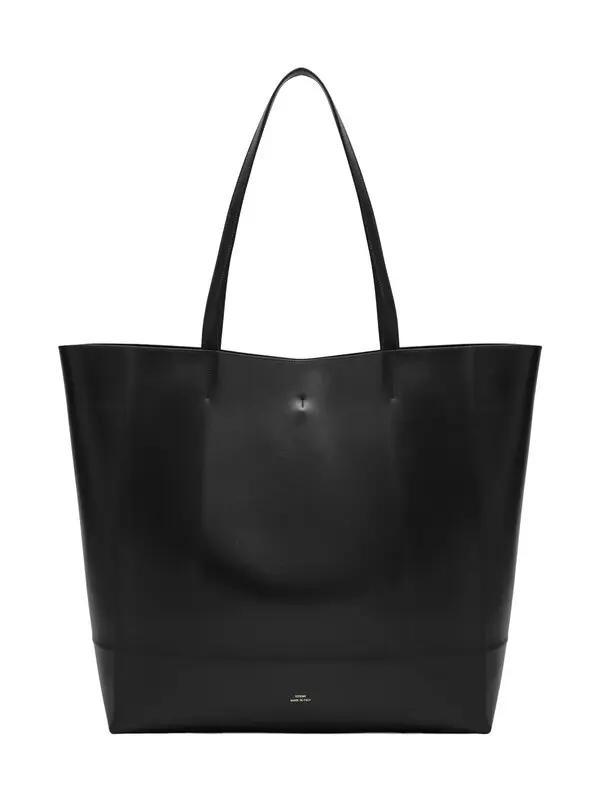 TOTEME Leather Roam Tote Bag - Black