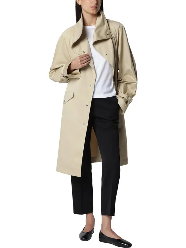 TOTEME Oversize Organic Cotton Trench Coat - Beige