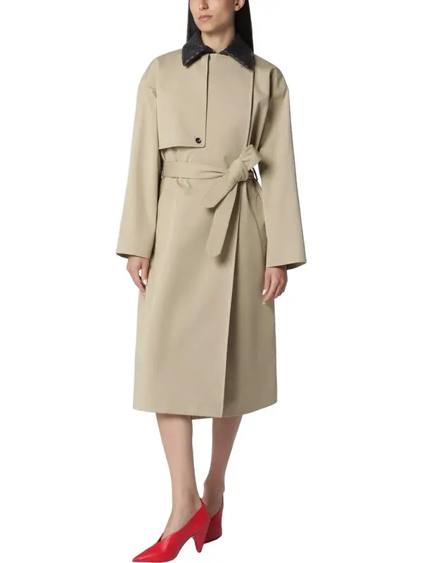 Bottega Veneta Sahara Cotton Trench Coat - Beige
