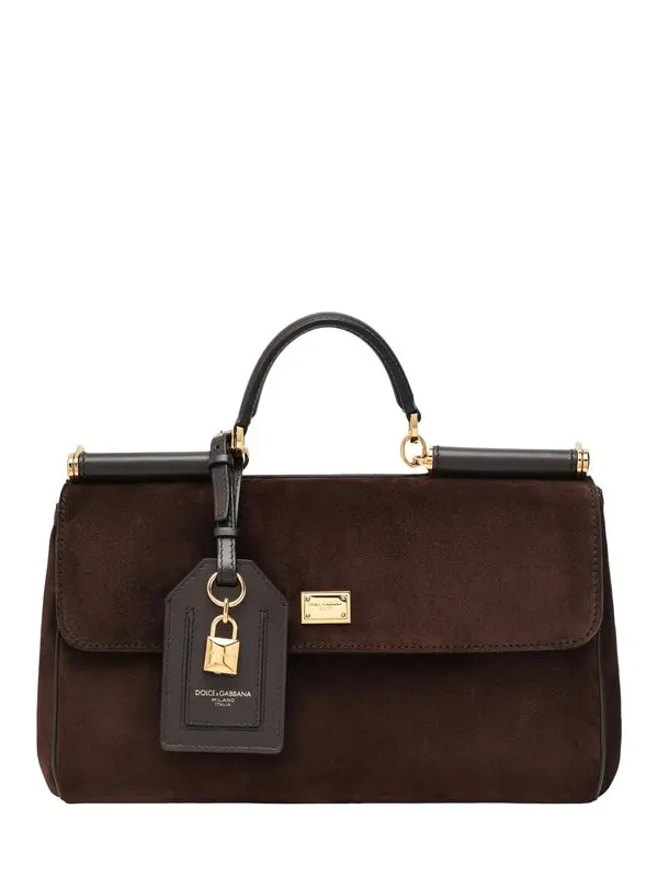 Dolce & Gabbana Suede Leather My Sicily Handbag - Brown