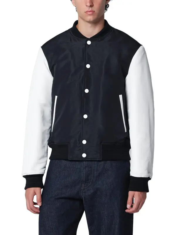 Givenchy Navy/white Satin Varsity Jacket - Multicolor